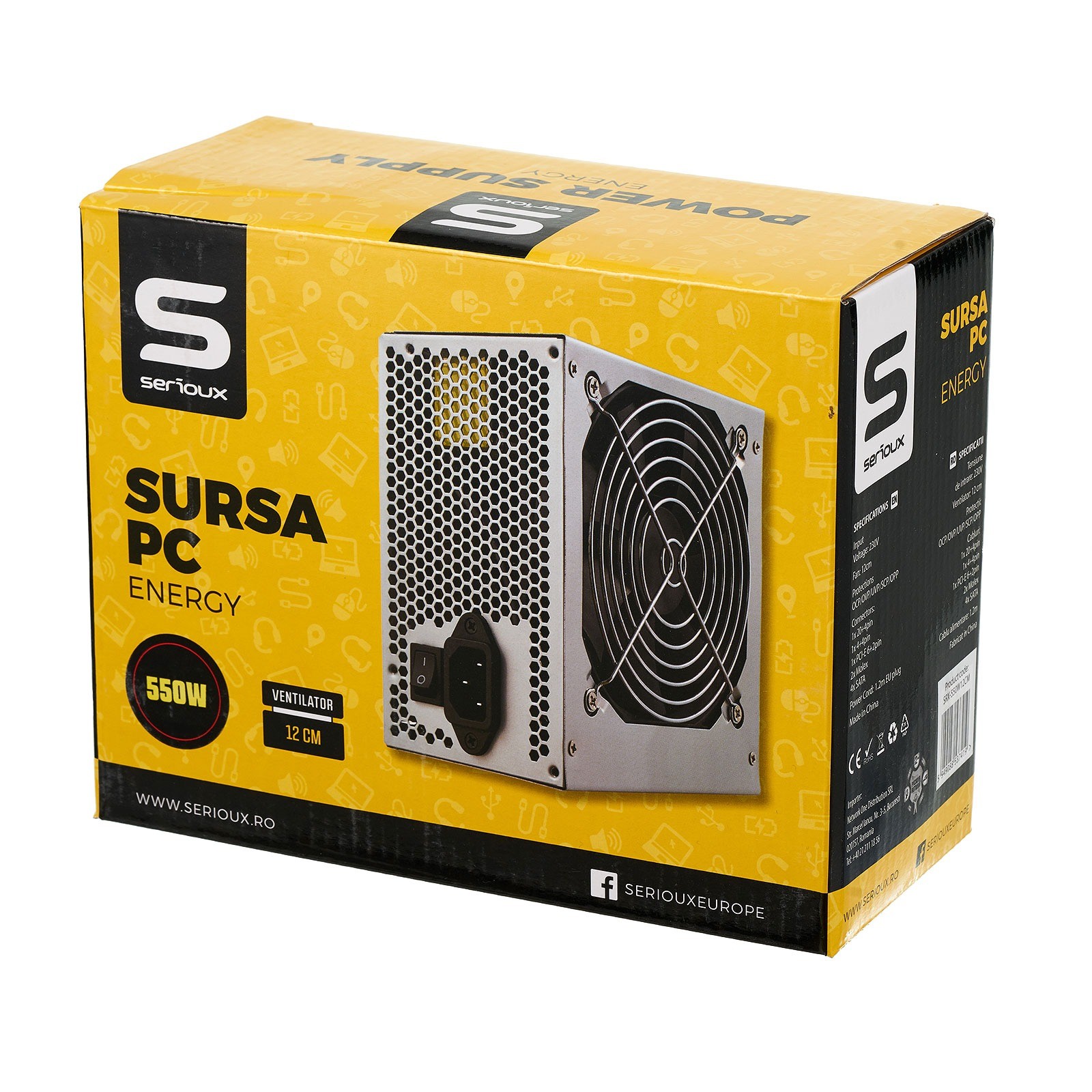 Sursa Calculator Serioux Energy 550w Ventilator 12cm - TinTom.ro ...