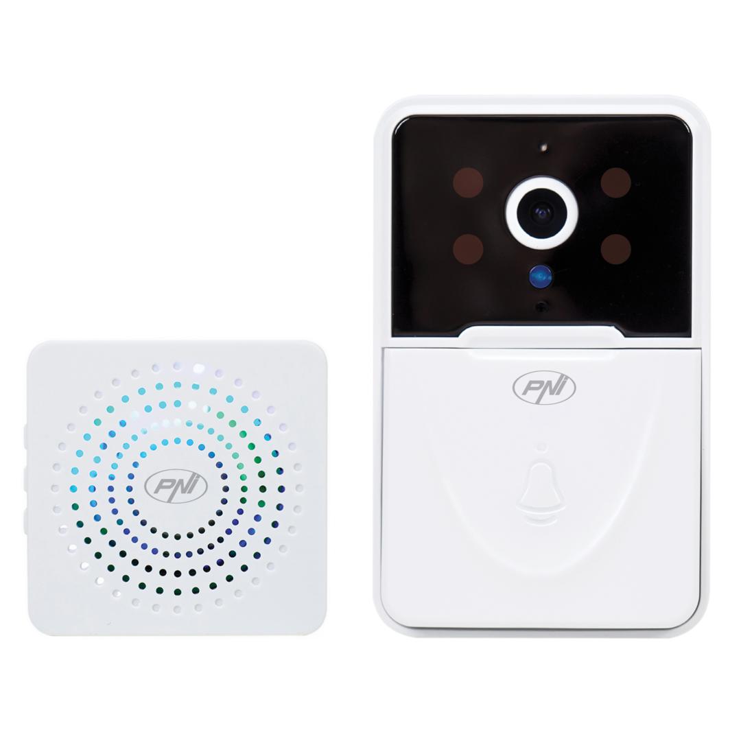 Sonerie video Interfon WiFi PNI Safe House IDB10 Vizibilitate nocturna ...